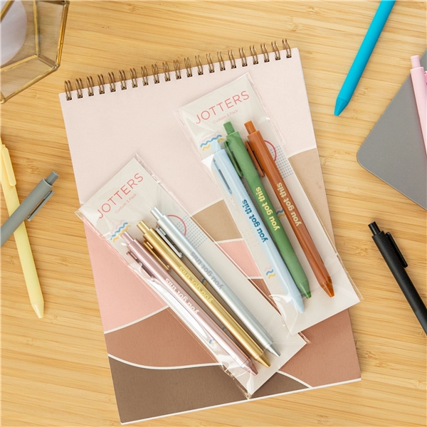 Promotional Custom Pen Packs - 3 Pack - Jotter