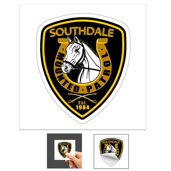 Promotional "Cut™" Premium Full Color Shape Removable Vinyl Waterproof ...