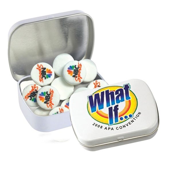 Promotional Domed Tin - Imprinted Round Mints