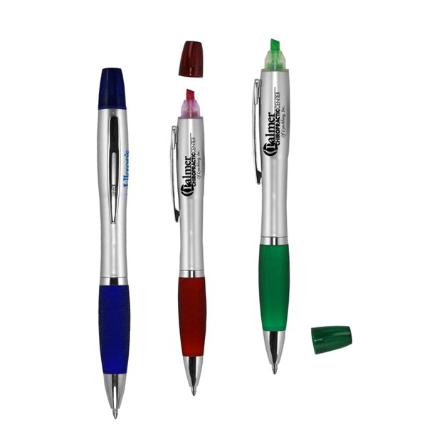 Promotional "ELITE" Pen with Matching Color Highlighter Combo