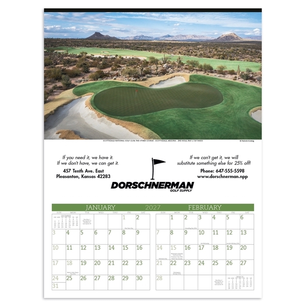 Promotional Executive Golf Calendar