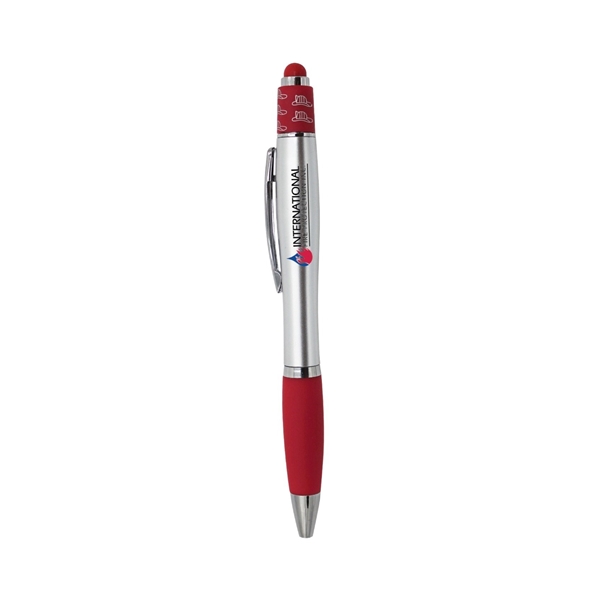 Promotional Fire Spin Top Pen/Stylus, Full Color Digital