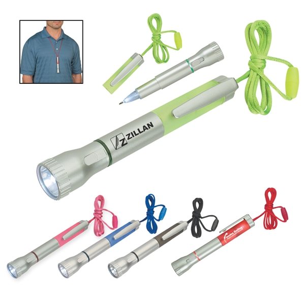 Promotional Flashlight With Light-Up Pen