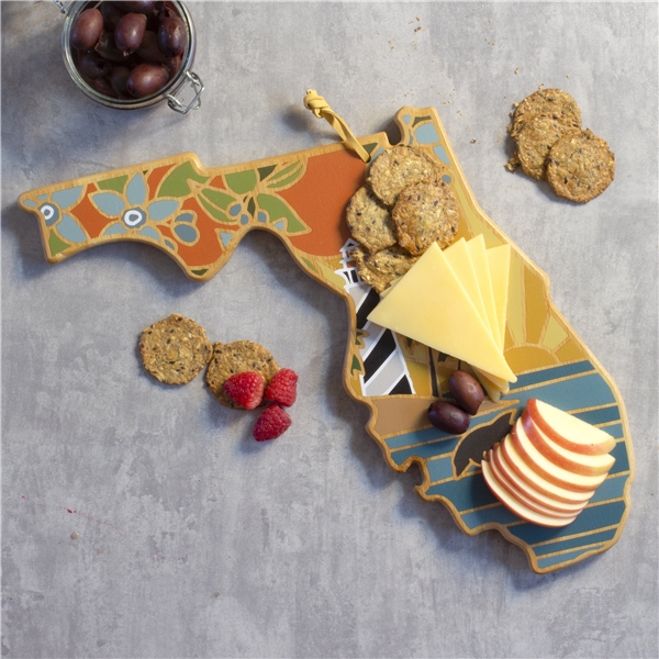 Promotional Florida State Shaped Cutting And Serving Board With Artwork ...