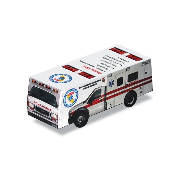 Promotional Foldable Die-cut Ambulance,Full Color Digital