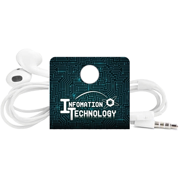 Promotional Full Color Tech Wrap Cord Organizer