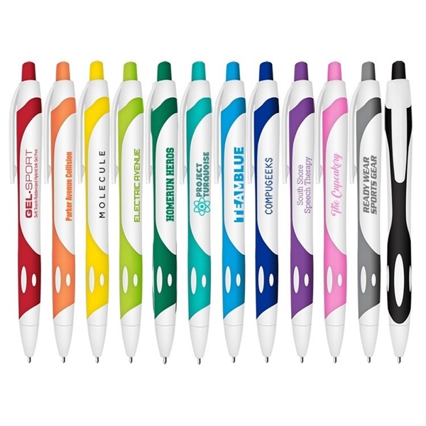 Promotional Gel Sport Soft Touch Rubberized Hybrid Ink Gel Pen