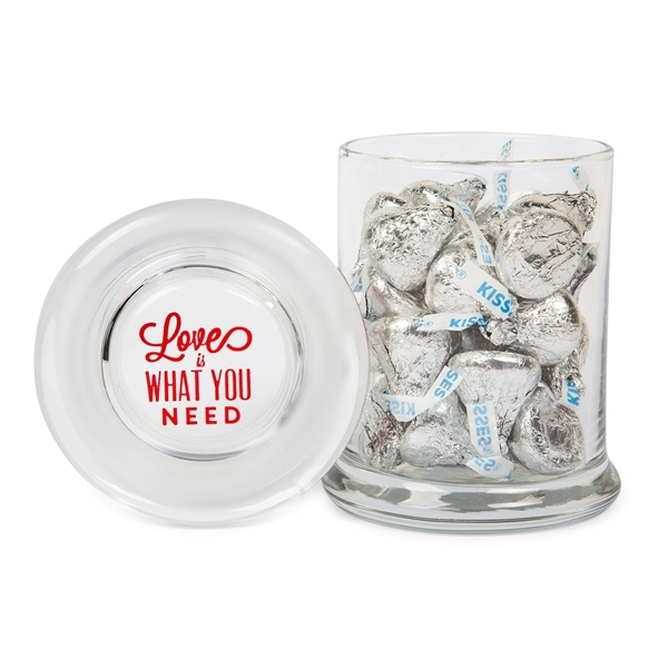 Promotional Glass Gourmet Jar - Hershey's Chocolate Kisses