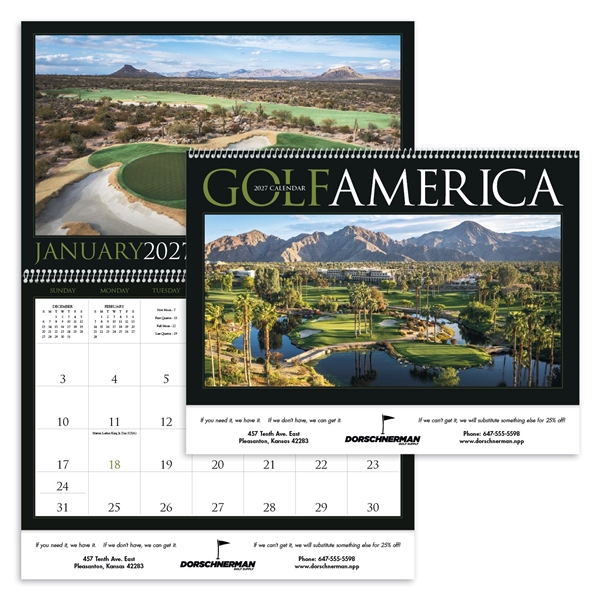 Promotional Golf America Calendar