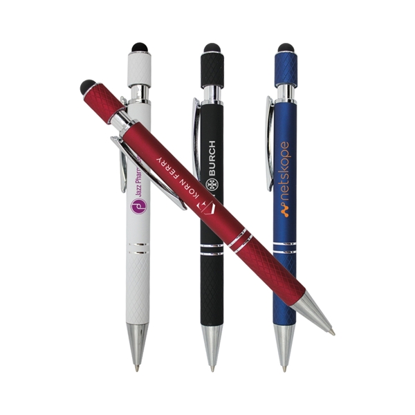 Promotional Halcyon® Executive Metal Spin Top Pen With Stylus
