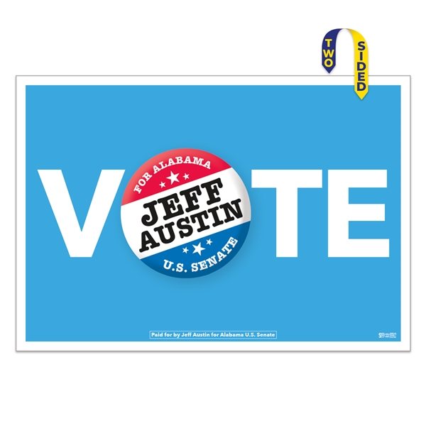 Promotional Hand Held Rally Signs - Full Color 14" x 20"