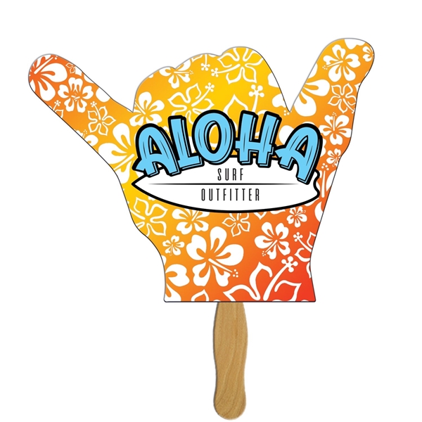 Promotional Hang Loose Hand Fan Full Color (2 Sides)