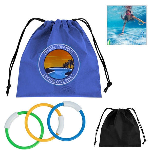 Promotional Hide & Go Swim rPET Diving Rings
