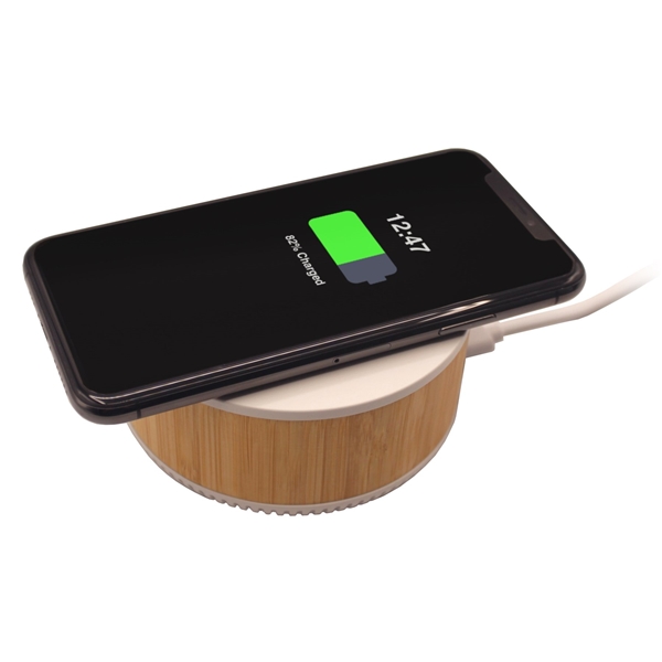 Promotional IBlu Phonic 15W Mini Wireless Charger And Bluetooth Speaker