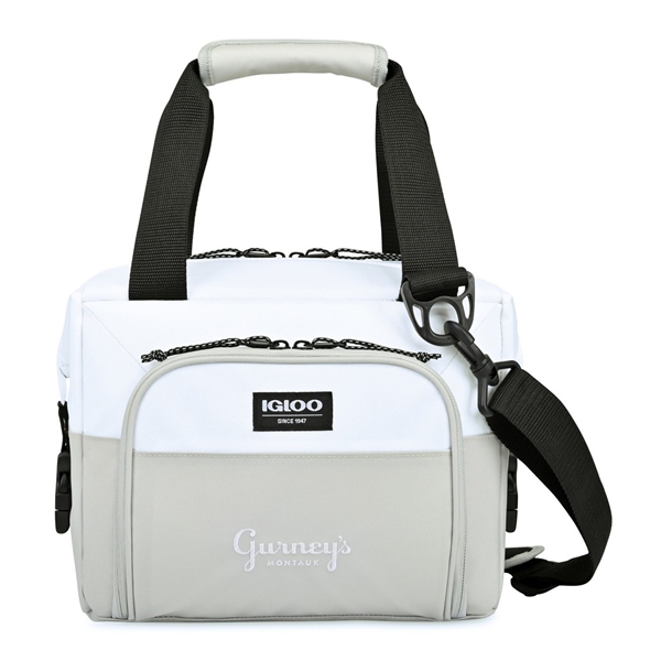 Promotional Igloo® Seadrift™ Snap Down 12 Can Cooler White-Grey