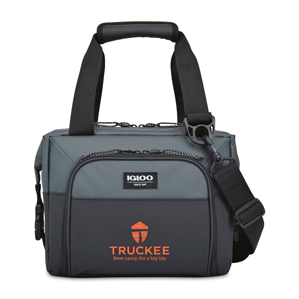 Promotional Igloo® Seadrift™ Snap Down 12 Can Cooler Black-Grey