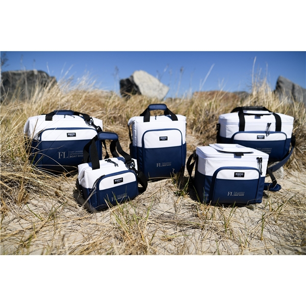 Promotional Igloo® Seadrift™ Snap Down 12 Can Cooler Navy-White