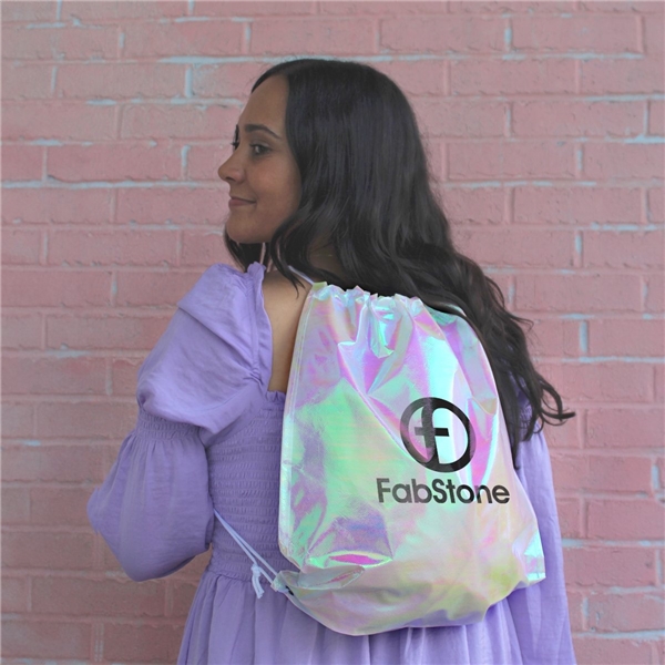 Promotional Iridescent Pearl Drawstring Bag