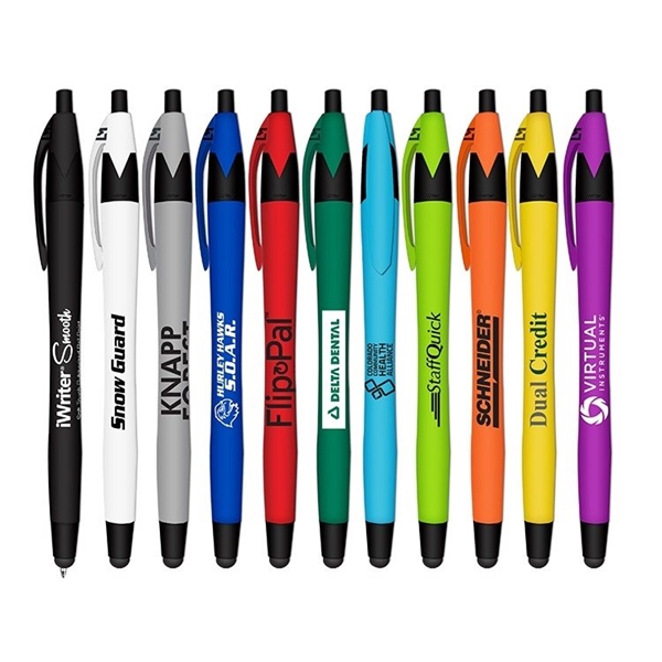 iWriter® Smooth - Soft Touch Rubberized Ball Point Pen & Stylus