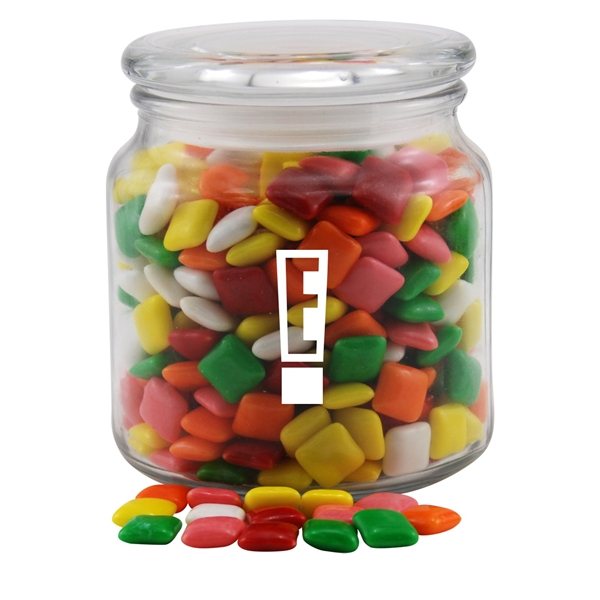 Promotional Jar with Mini Chicklets Gum