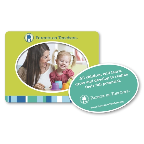 Promotional Jumbo Picture Frame Magnet - Oval Punch Out