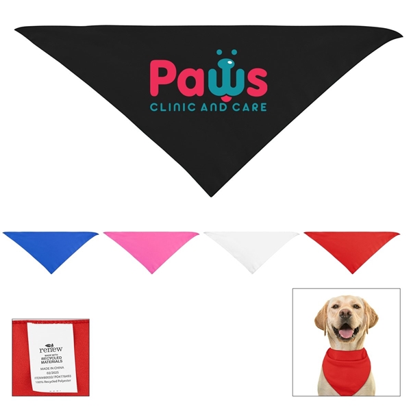 Promotional Large Triangle rPET Pet Bandana