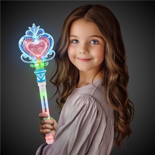 Promotional LED Heart Wand With Light-Up Handle
