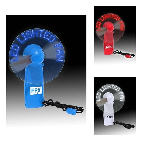 Promotional LED Message Fan Portable Electronic Lighted Billboard