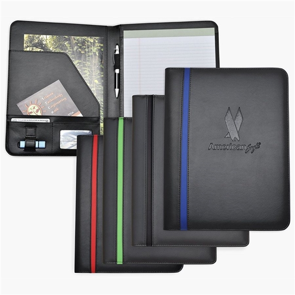 Promotional Letter Sized Striped Padfolio