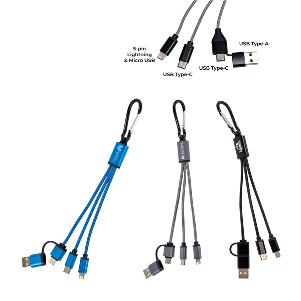 Promotional Libra 4-in-1 Charging Cable Set