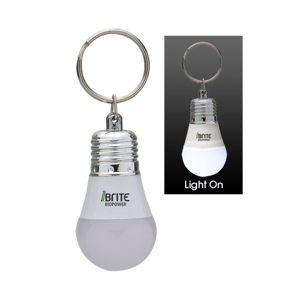 Promotional Light Up LED Bulb Keytag