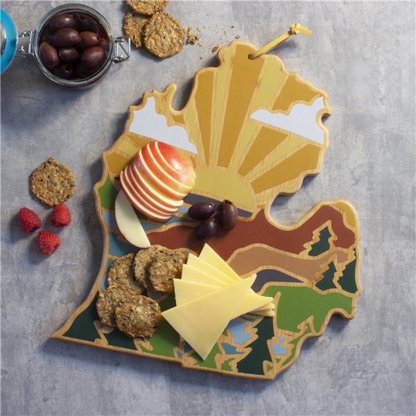 Promotional Michigan (Mitten) State Shaped Cutting And Serving Board ...