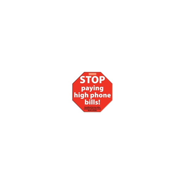 Promotional Mini Stop Sign / Octagon Window Sign - Paper Products