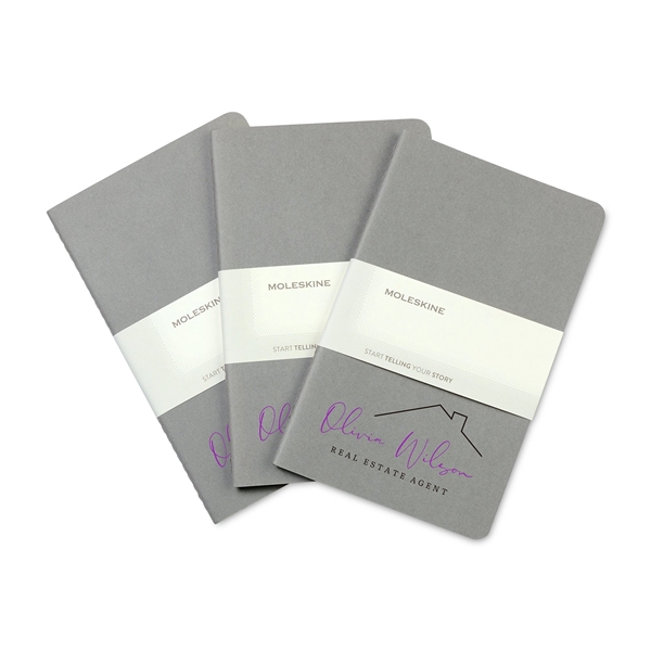 Promotional Moleskine® Large Cahier and GO Pen Gift Set