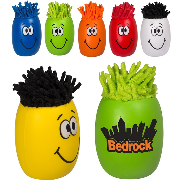 Promotional MopToppers Smiling Oblong Stress Ball