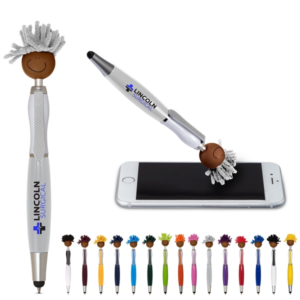 Multi-Culture MopToppers™ Screen Cleaner With Stylus Pen (Brown Color)