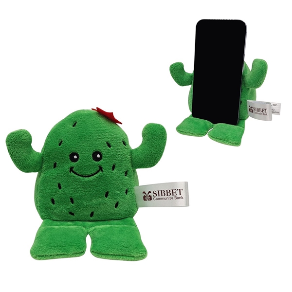 Promotional Phone Pals™ Weighted Plush Phone Holder - Cactus