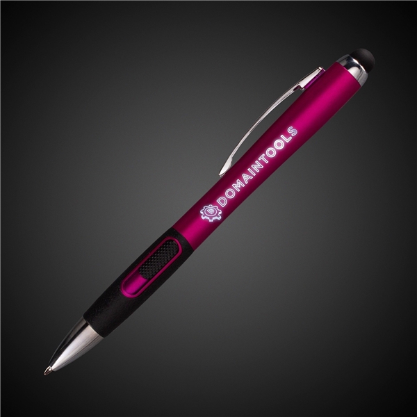 Sample - Promotional Pink Barrel Bright™ LED Glowing Stylus Pen