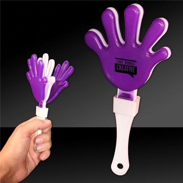 Promotional Purple & White Hand Clappers