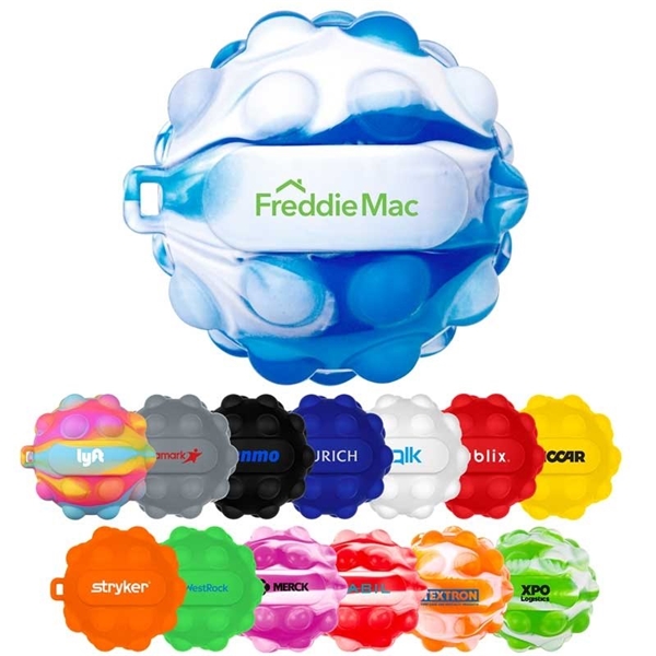 Promotional Push Pop Stress Ball - Popper Stress Reliever