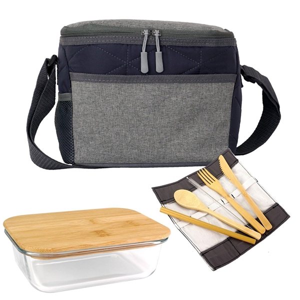 Promotional Quilted Bamboo Lunch Set