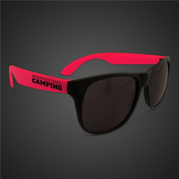 Promotional Red Neon Sunglasses