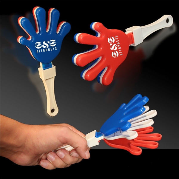 Promotional Red, White, & Blue Hand Clappers