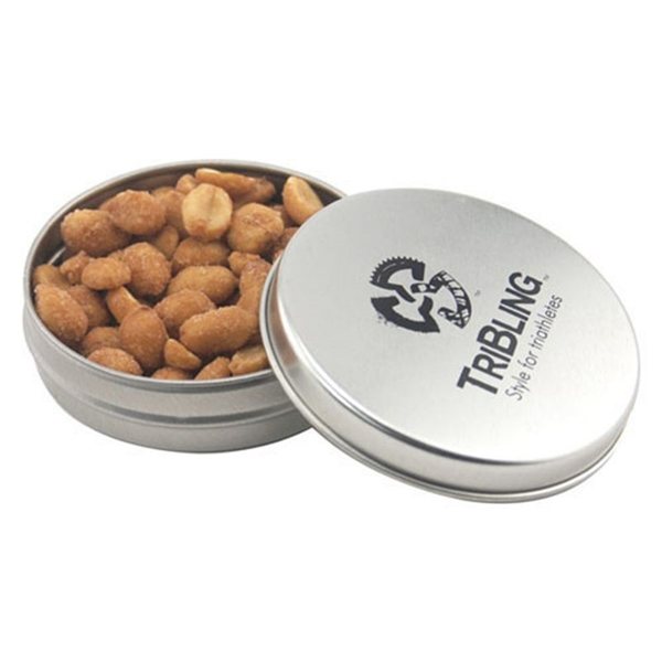 Promotional Round Tin with Honey Roasted Peanuts