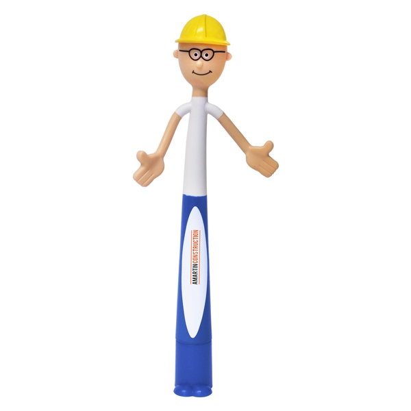 Promotional Safety Bend-A-Pen, Full Color Digital 4 Color Process