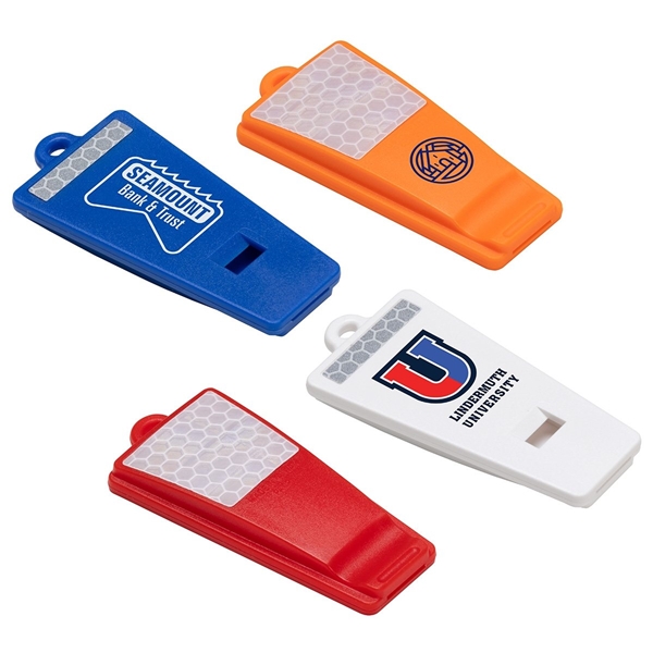 Promotional Safety First Reflective Whistle