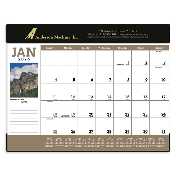 Promotional Scenic Desk Pad Calendar