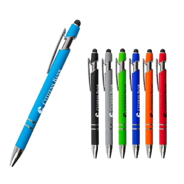 Promotional Script Plastic Barrel Stylus Pen