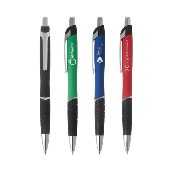 Promotional Script Plunge-Action Aluminum Ballpoint Pen