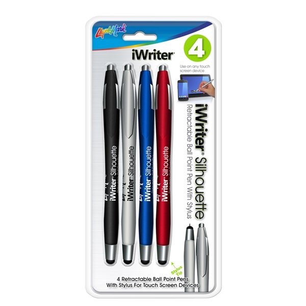 Promotional Set Of 4 IWriter® Silhouette - Ball Point Pen With Stylus